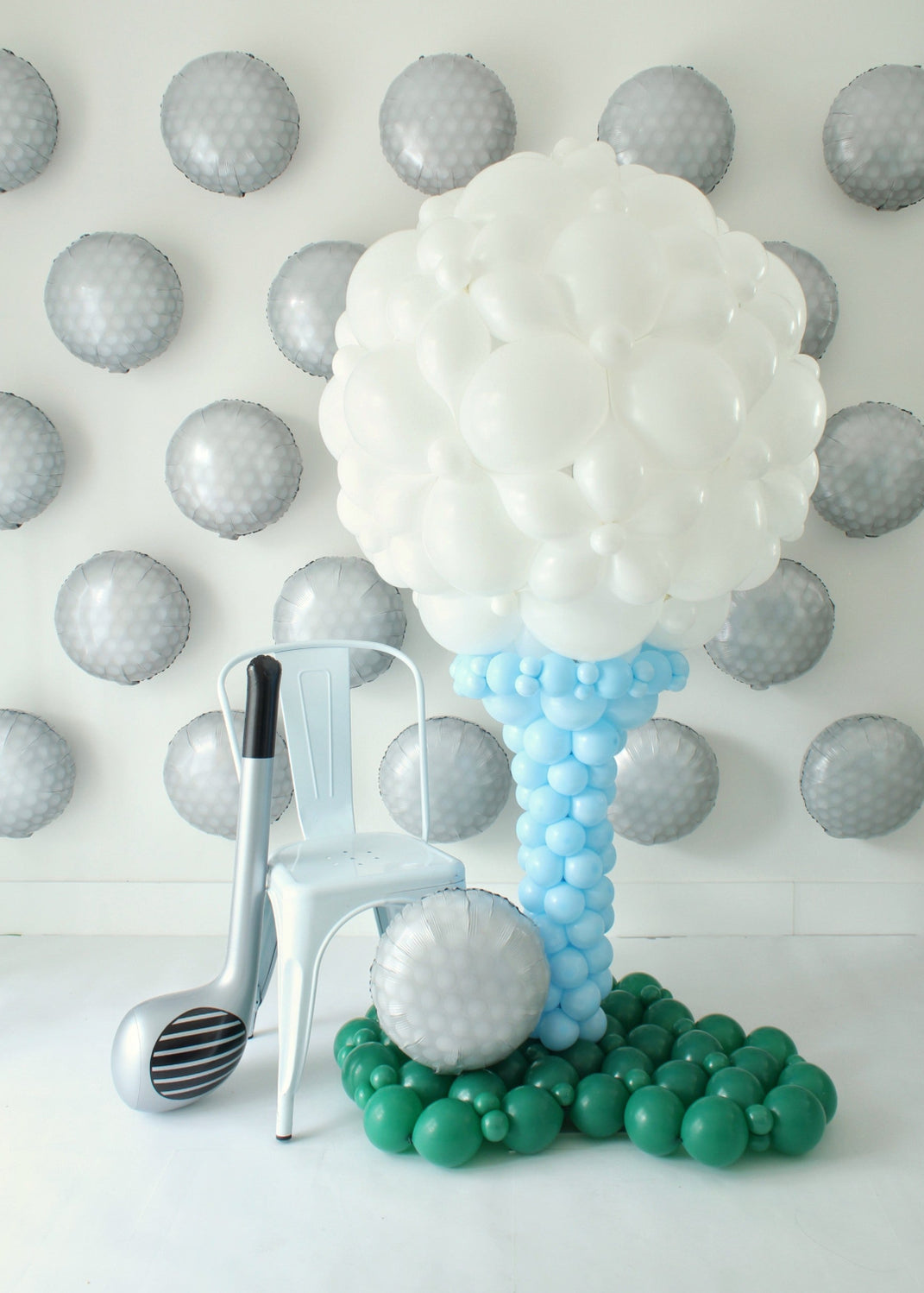 Golf Balloon Structures Class | Golf Bag & Ball Balloon Decor — The ...