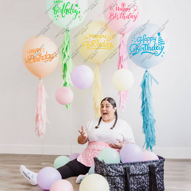SVGs for Jumbo Balloons: Happy Birthday (Set of 5 Designs) — The ...