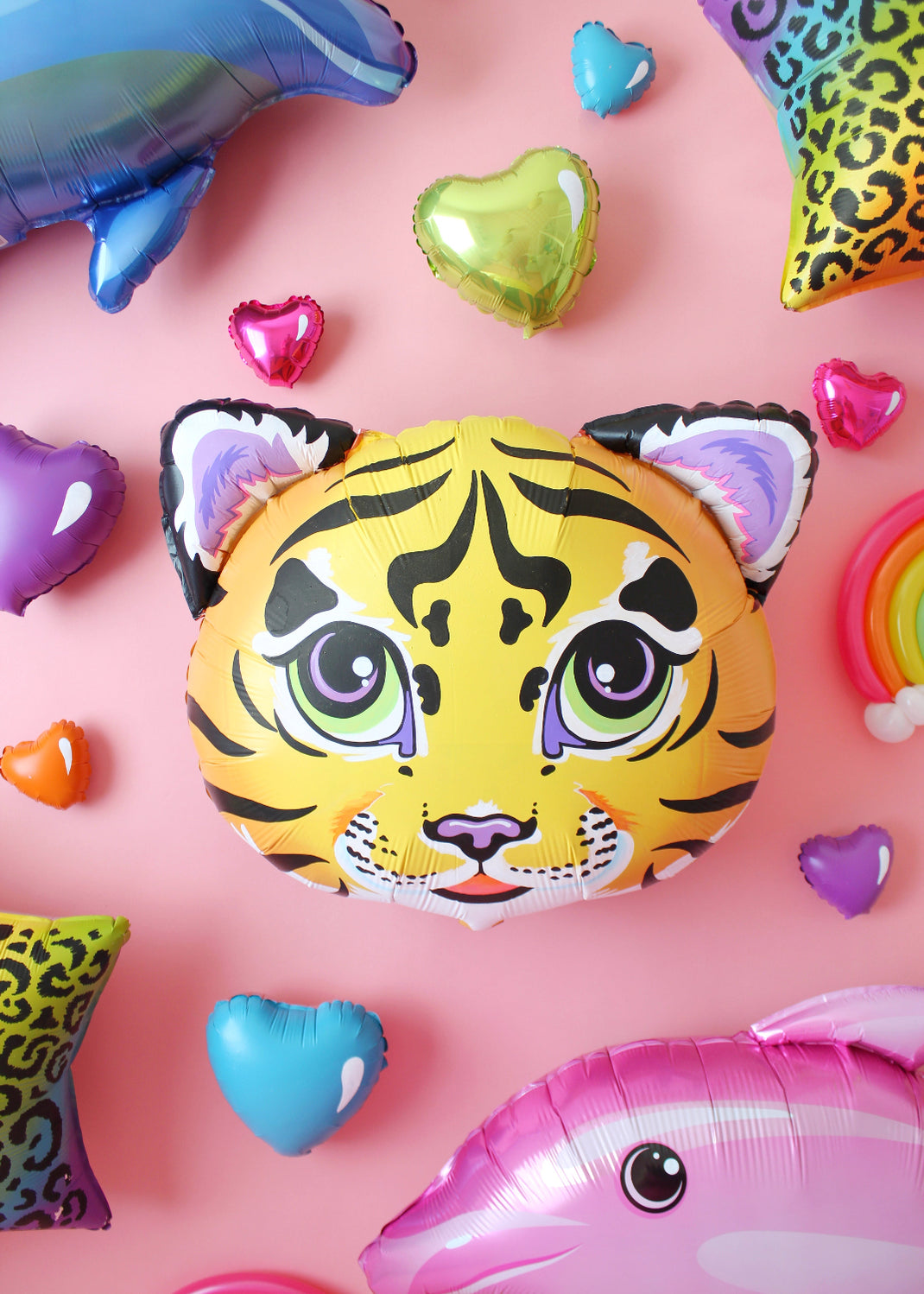 Painted Foil Balloons Tutorial (Rainbow Numbers and Colorful Tiger ...