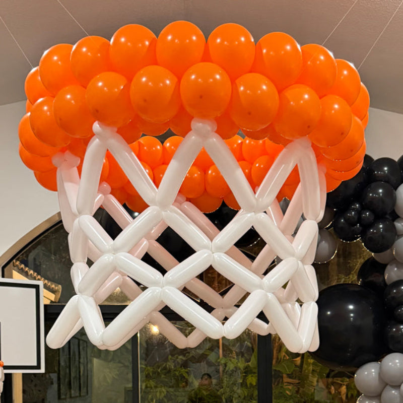 Basketball Hoop Balloon Sculpture Class | DIY Sports Party Decor — The ...