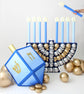 Hanukkah BALLOON MOSAIC - Menorah and Dreidel digital design template ...