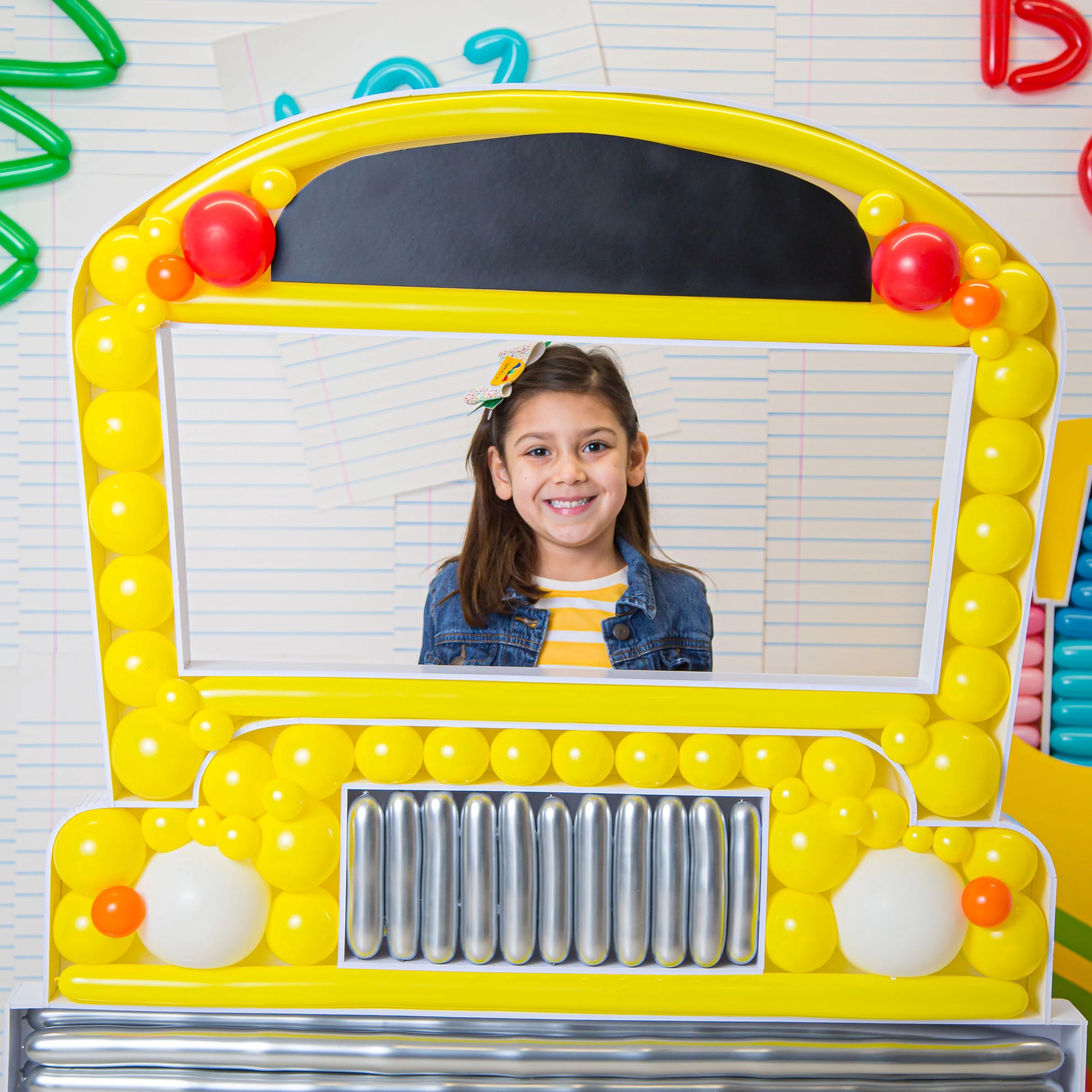 School Bus BALLOON MOSAIC digital design template — The Creative Heart ...