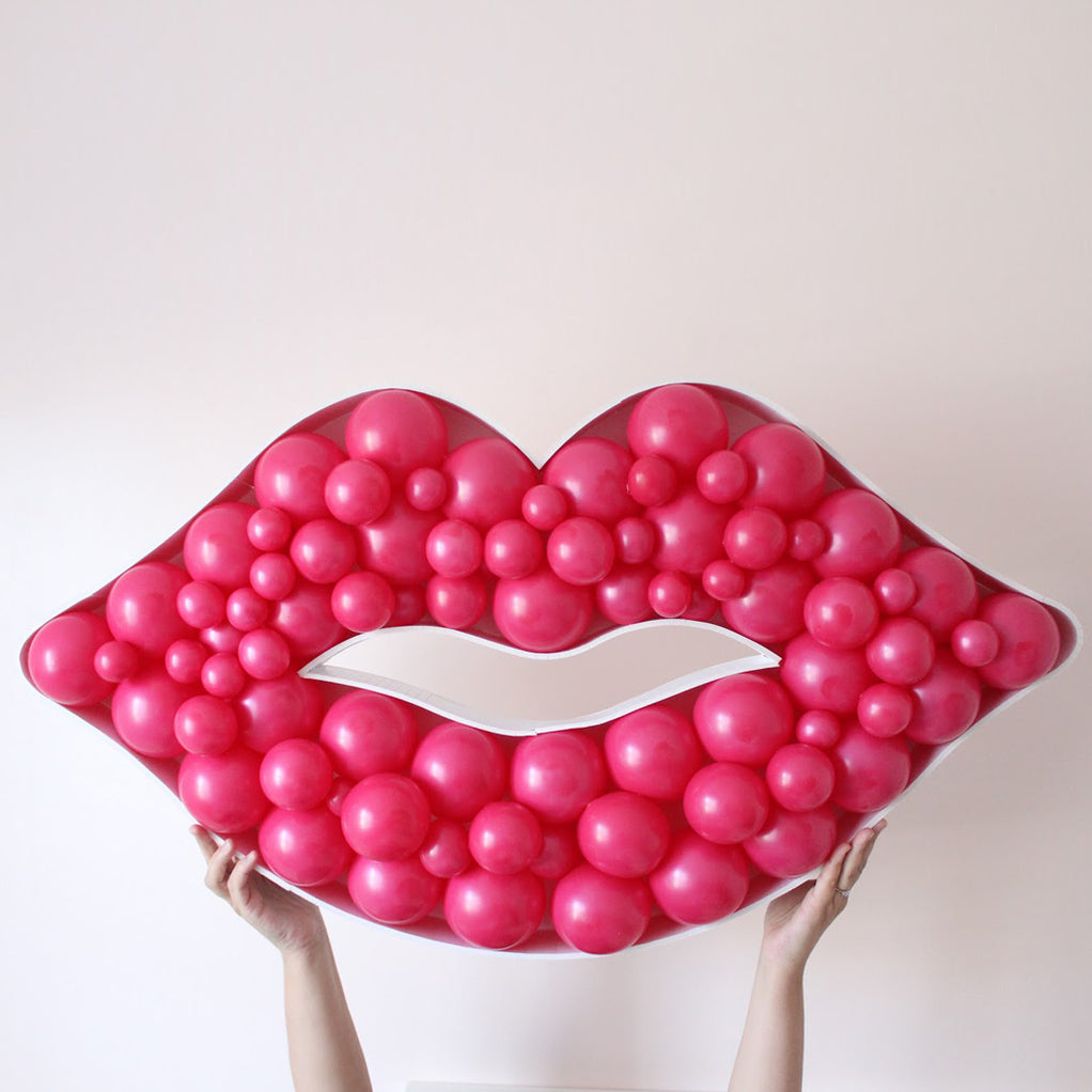 Lips BALLOON MOSAIC digital design template — The Creative Heart Studio