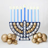 Hanukkah BALLOON MOSAIC - Menorah and Dreidel digital design template ...