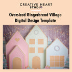 Gingerbread Village Templates (3 Different Oversized Gingerbread Houses ...