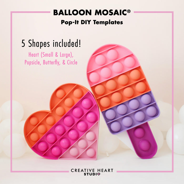 Pop-Its Bundle BALLOON MOSAIC digital design template - How to Make ...